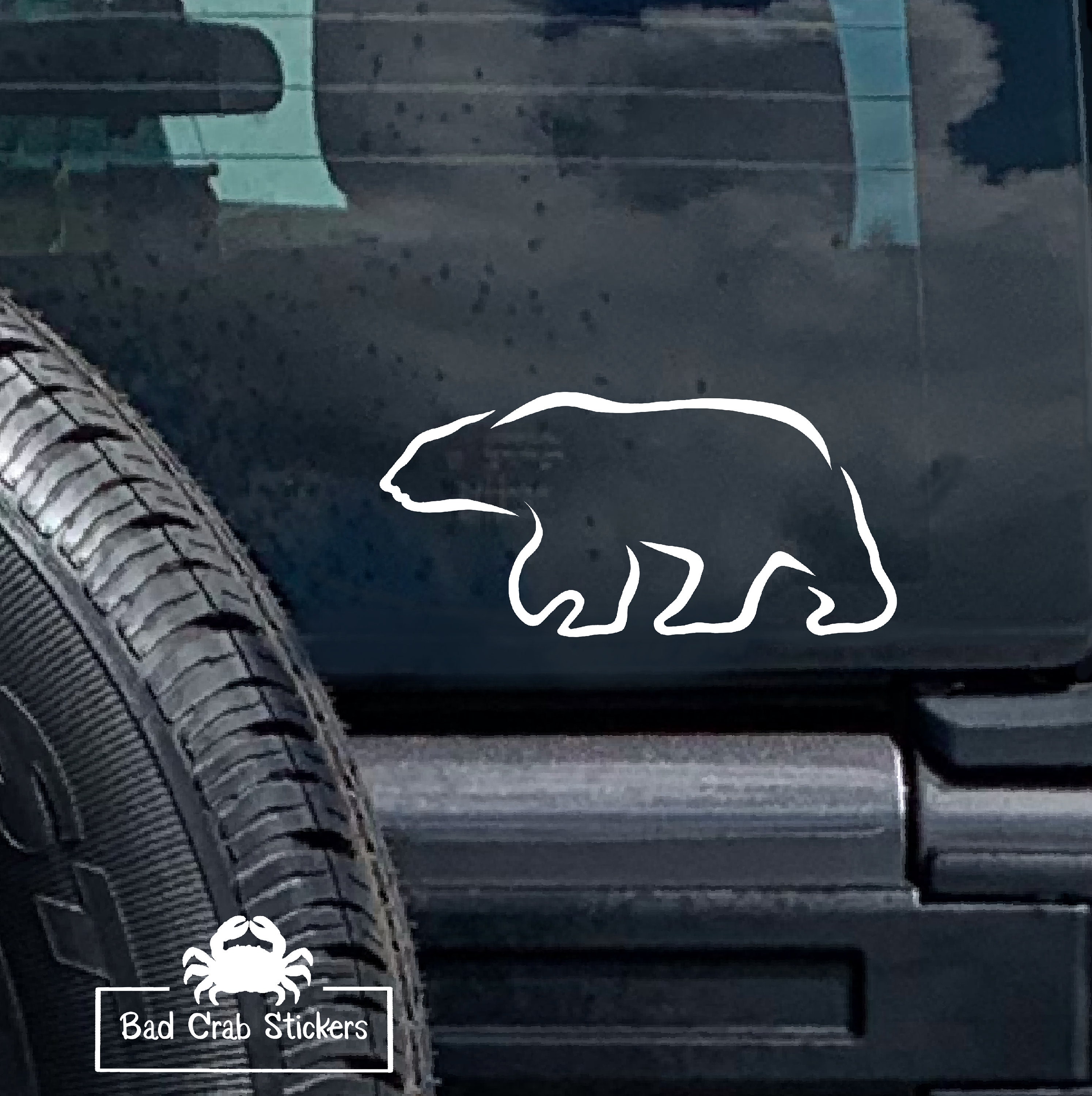 Polar Bear Decal Polar Bear Sticker Bear Car Decal Bear Car - Etsy