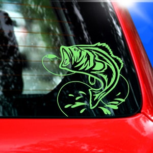 Jumping Largemouth Bass Car Window Decal for Bass Fishermen. - Etsy