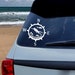 Scuba Diver Compass Decal. Scuba Diver Car Decal. Apply to Car Windows ...