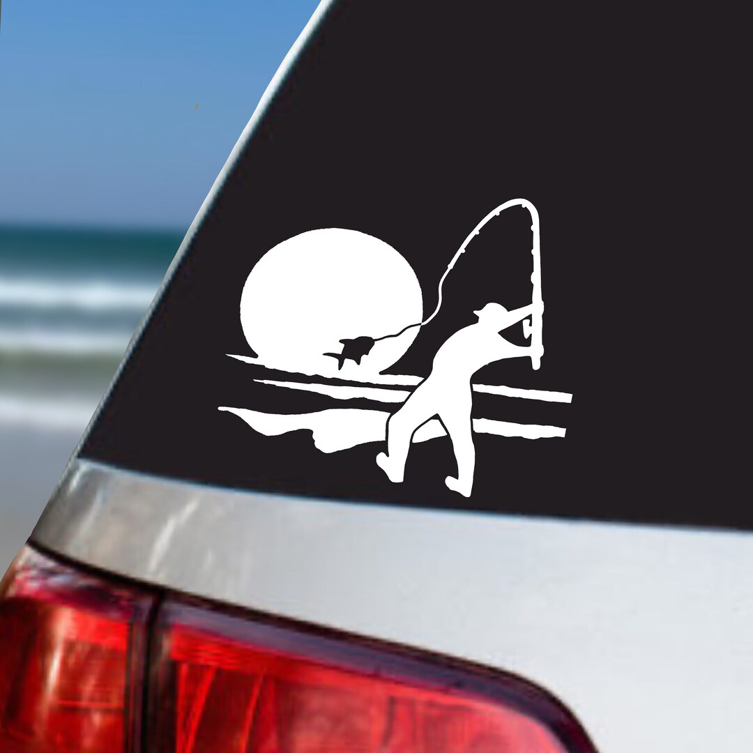 Surf Fishing Decal Sticker for Your Truck or Car Window. - Etsy