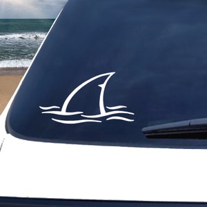 Shark Decal Sticker Bundle. Shark Outline Decal. Shark Fin Decal ...