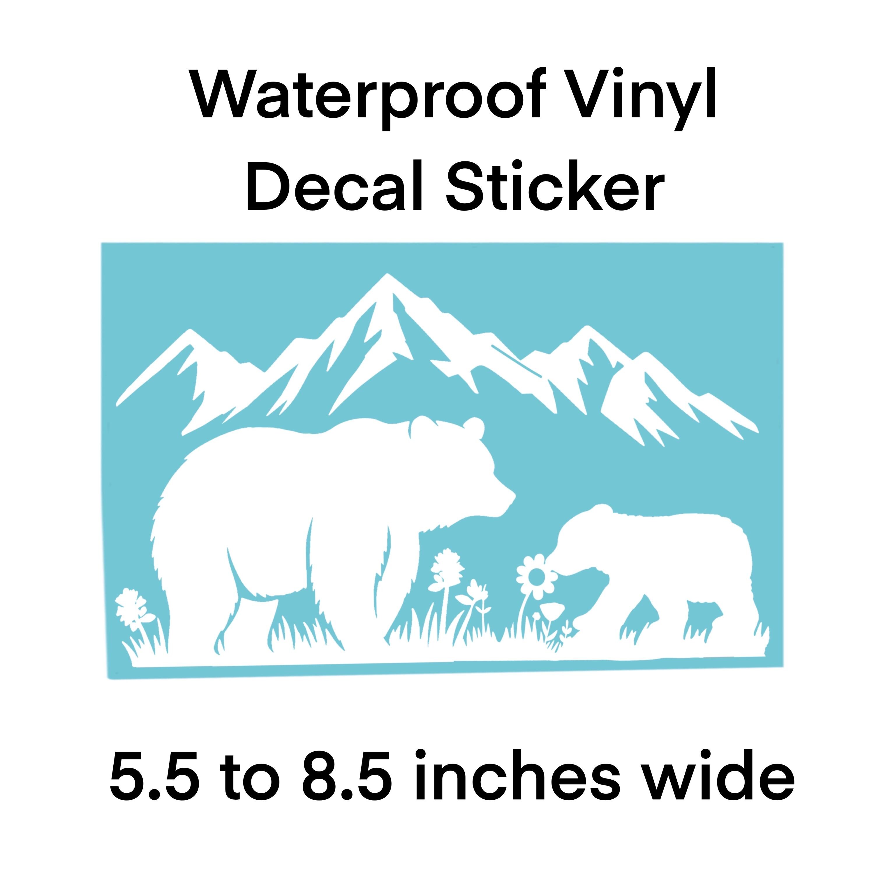 Black Bear and Cub Vinyl Decal: Waterproof Car Window Sticker - Etsy