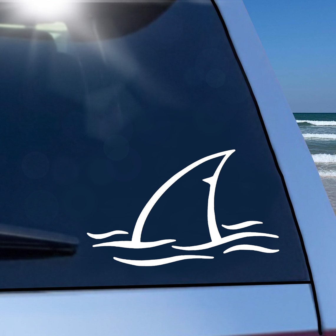 Shark Fin Decal Shark Fin Sticker Shark Fin Shark Decal - Etsy
