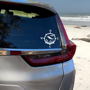 Scuba Diver Compass Decal. Scuba Diver Car Decal. Apply to Car Windows ...