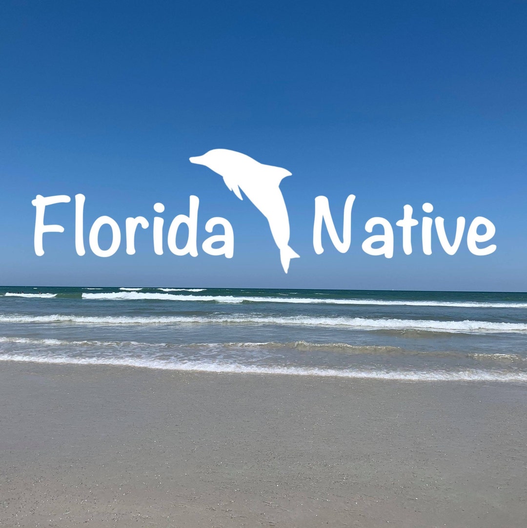 Florida Native Decal: Waterproof Beach Car Sticker - Etsy
