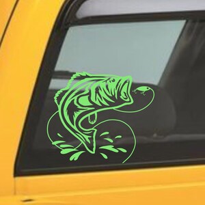 Jumping Largemouth Bass Car Window Decal for Bass Fishermen. - Etsy