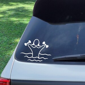 Water Aerobics Decal. Pool Exercises Sticker. Water Aerobics Car Decal ...
