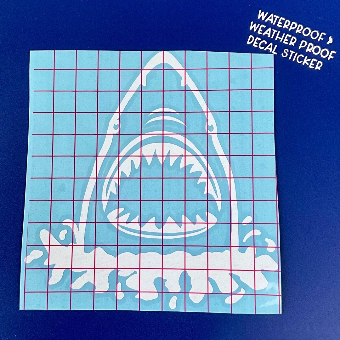 Shark Vinyl Decal for Car or Truck Window Glass, Shark Car Window Decal ...