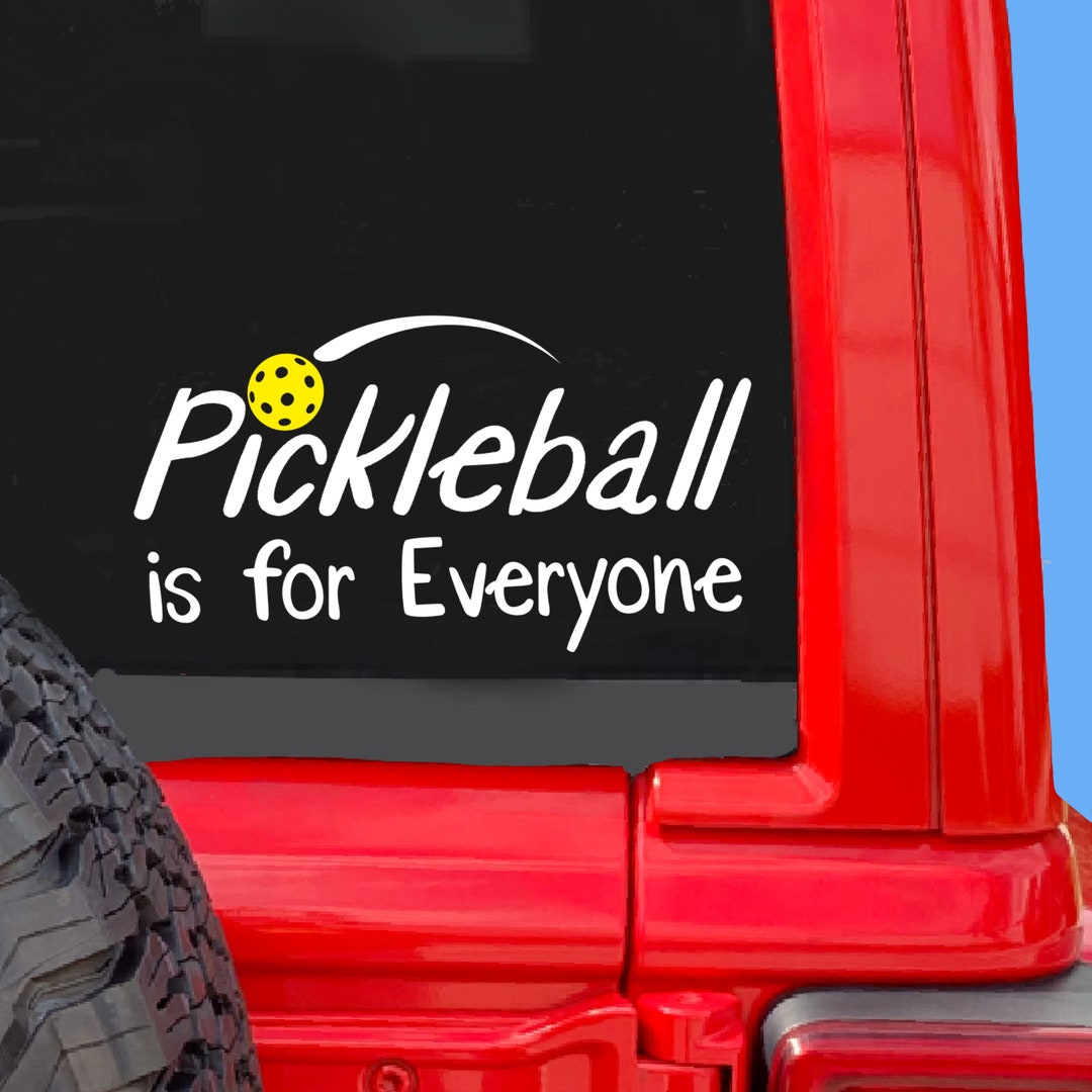Pickleball Decal Sticker for Pickleball Players. Car Rear Window ...
