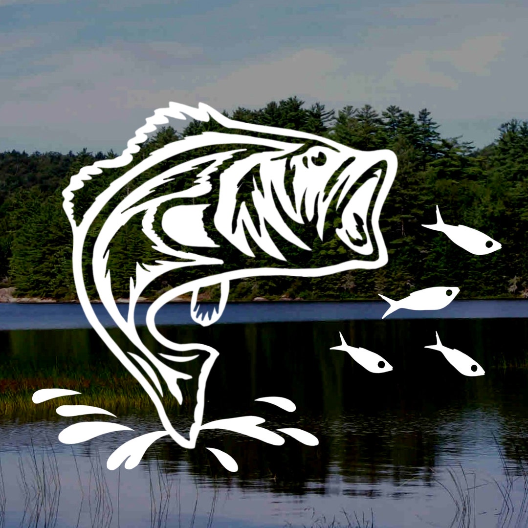 Bass Fishing Decal for Car or Truck Window. - Etsy