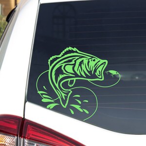 Jumping Largemouth Bass Car Window Decal for Bass Fishermen. - Etsy