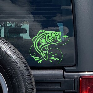 Jumping Largemouth Bass Car Window Decal for Bass Fishermen. - Etsy