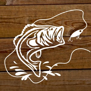 Bass Decal of Largemouth Bass for Car Window. - Etsy
