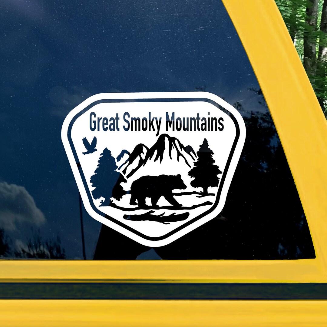 Smoky Mountains Bear Car Decal, Waterproof Vinyl - Etsy