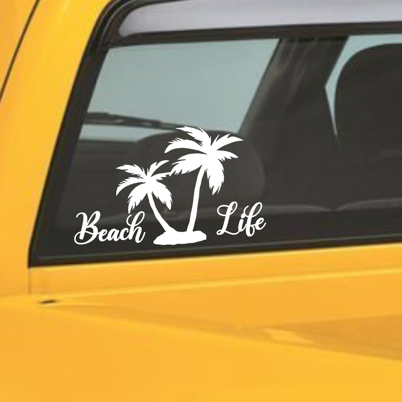 Beach Decal. Beach Life Decal. Beach Car Decal. Palm Trees - Etsy