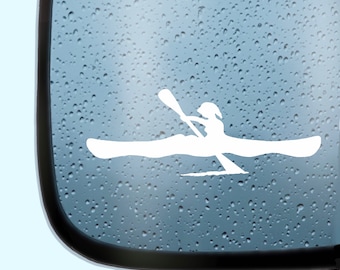 Kayak Car Decal. Girl Kayaking. - Etsy