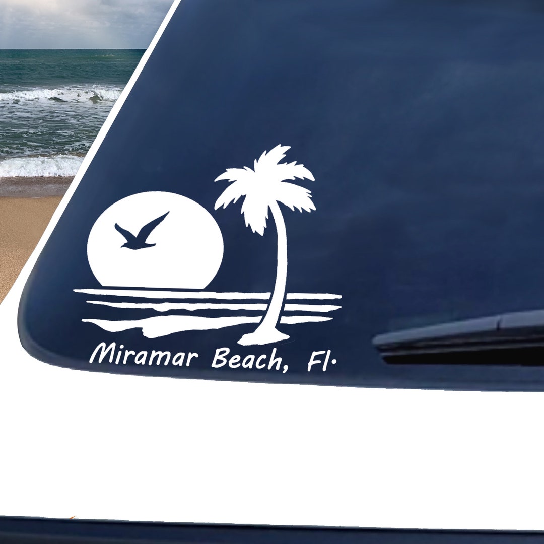 Beach Decal With FREE Personalization of Your Favorite Beach. Looks ...