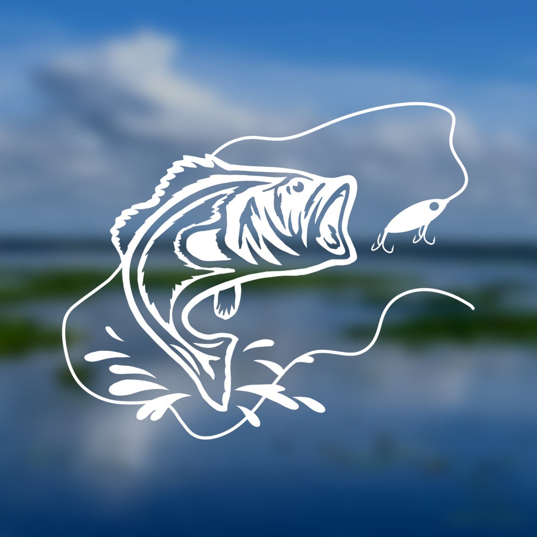 Bass Decal of Largemouth Bass for Car Window. - Etsy