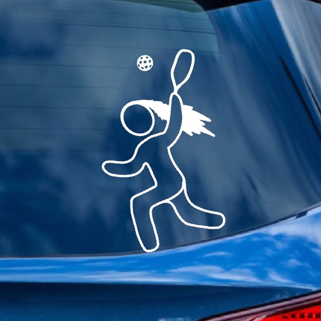 Girl Pickleball Car Window Decal. Pickleball Girl Decal. Girl ...