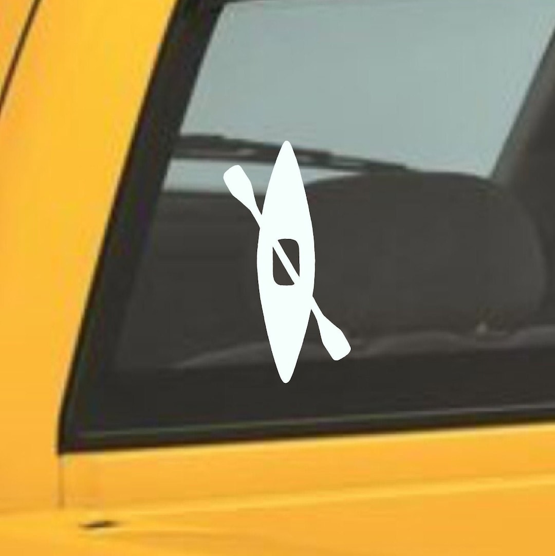 Kayak Decal for Car Windows. Waterproof Vinyl. - Etsy