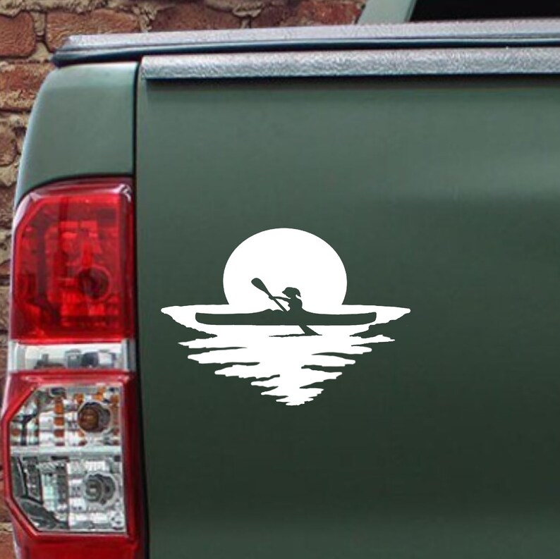 Girl Kayak Decal for Car Windows. Kayak Decal Sticker. - Etsy