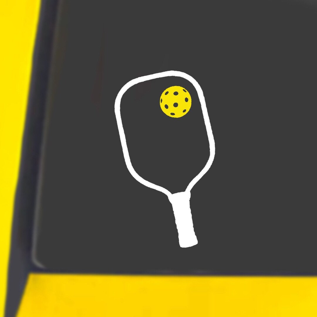Pickleball Paddle & Ball Decal: Waterproof Vinyl Car Window Sticker - Etsy