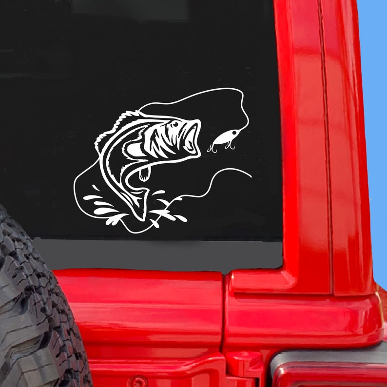 Bass Decal of Largemouth Bass for Car Window. - Etsy