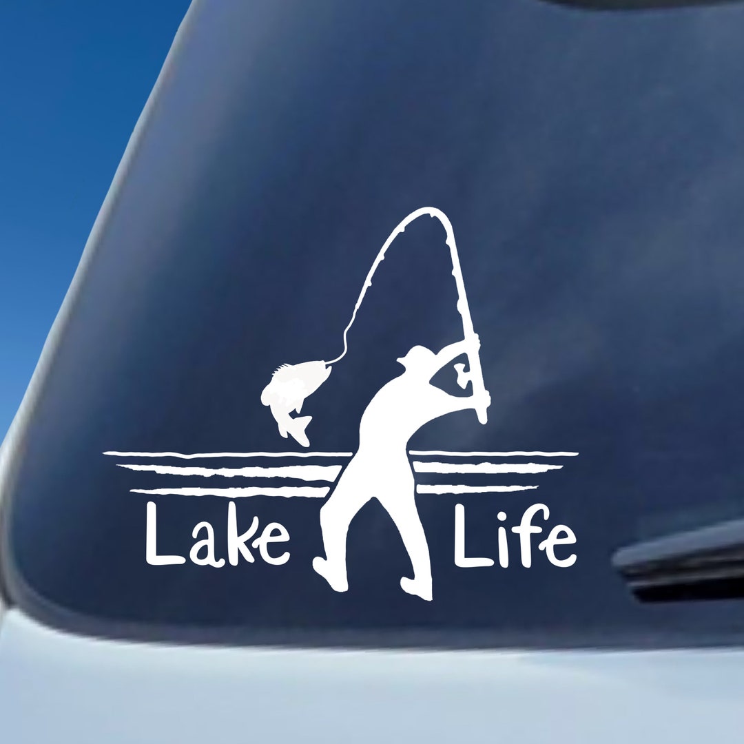 Lake Life Bass Fishing Car Decal. - Etsy