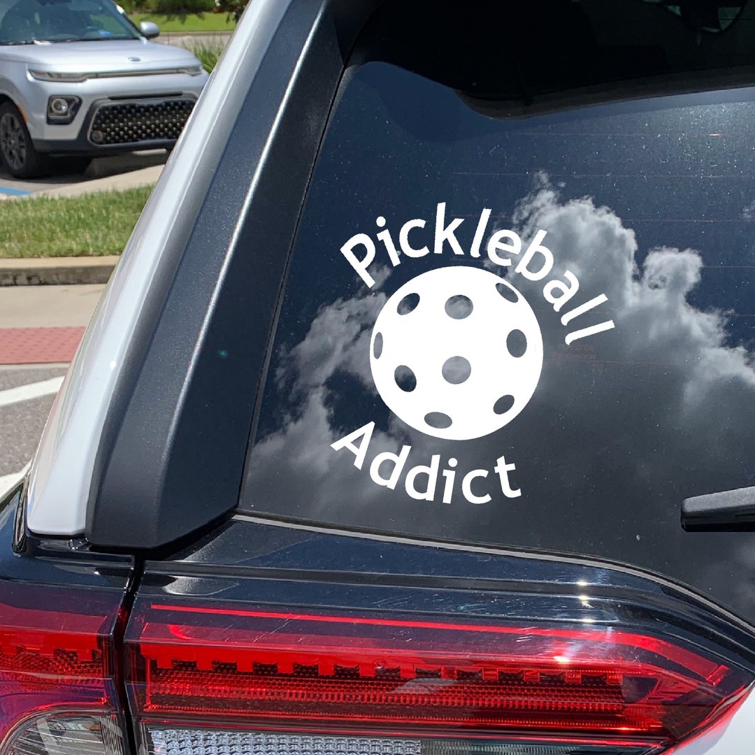 Pickleball Decal, Pickleball Sticker, Pickleball Addict, Vinyl Decal ...