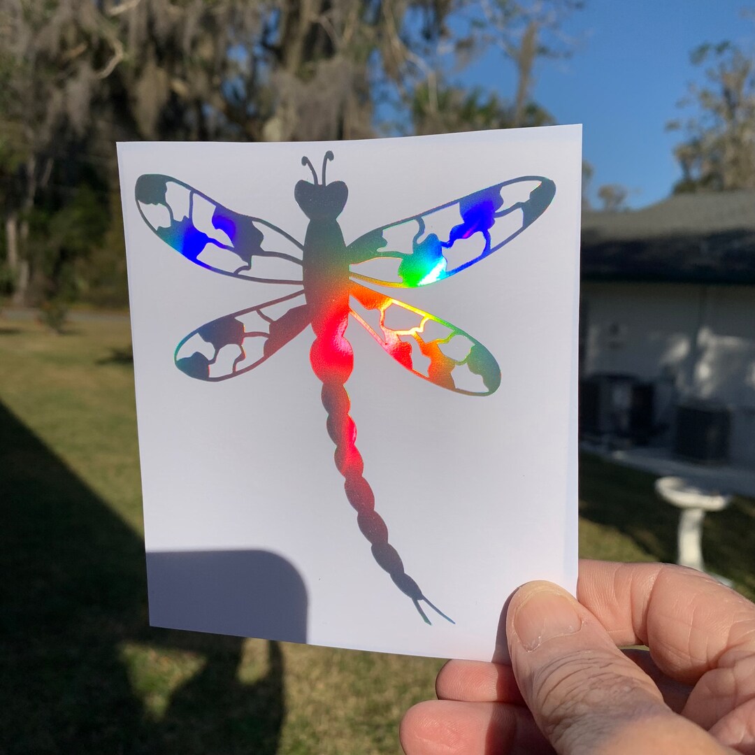 Holographic Dragonfly Decal: Weatherproof Car Window Sticker - Etsy