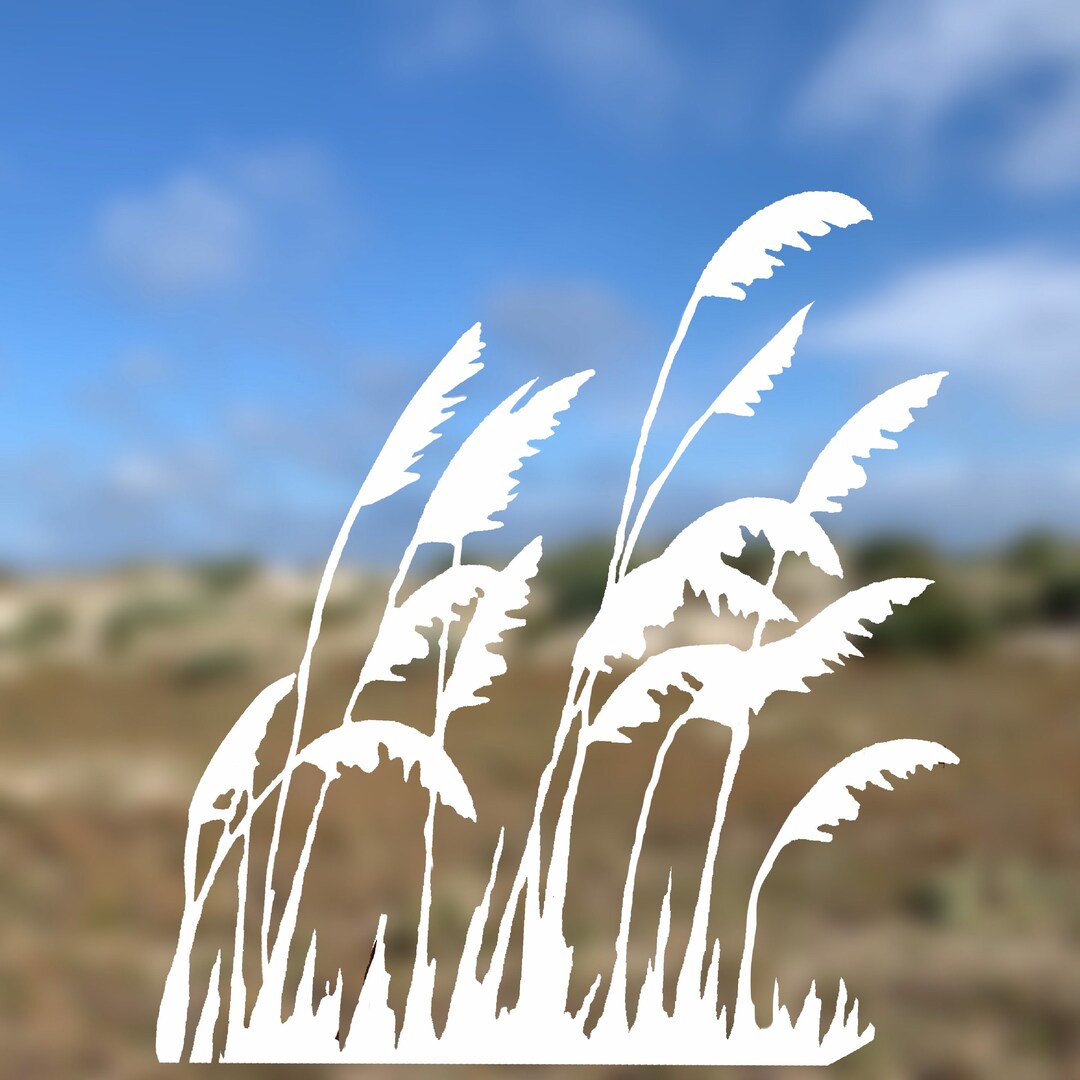 Beach Decal. Sea Oats. Sand Dunes. Nature Decal. Car Window Decal ...