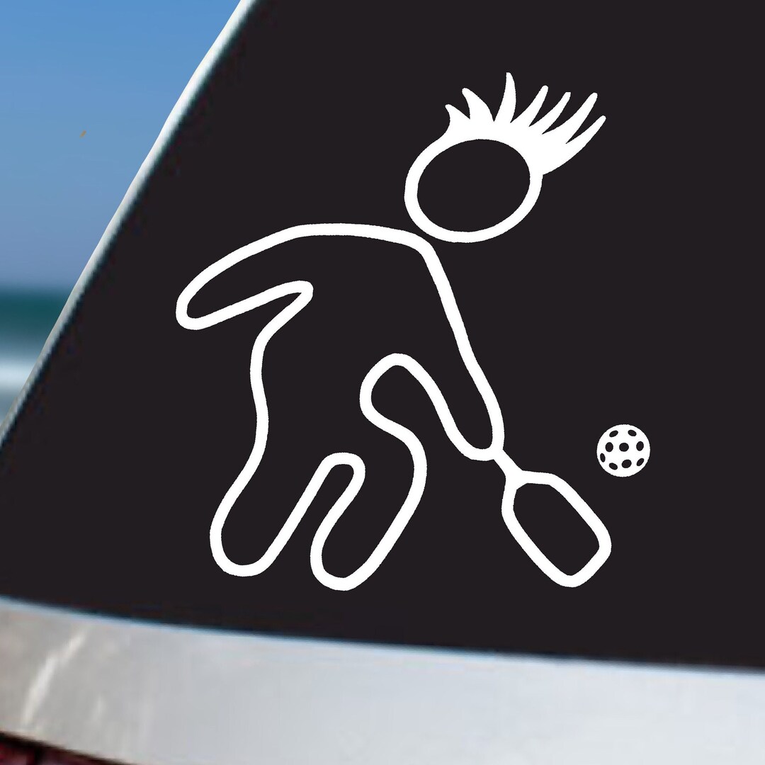 Pickleball Sticker Decal. Guy Pickleball Player. Pickleball Car Window ...