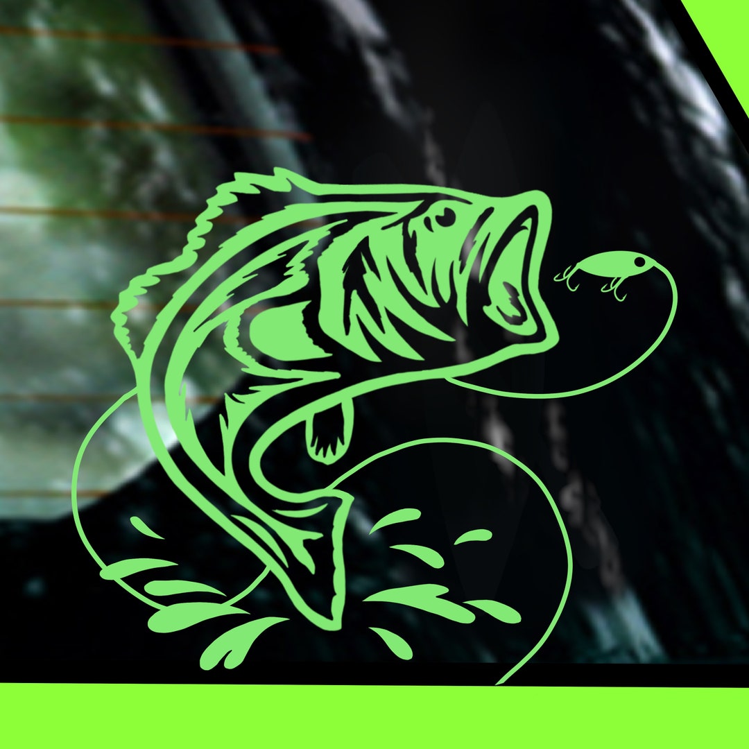 Jumping Largemouth Bass Car Window Decal for Bass Fishermen. - Etsy