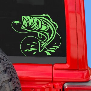 Jumping Largemouth Bass Car Window Decal for Bass Fishermen. - Etsy
