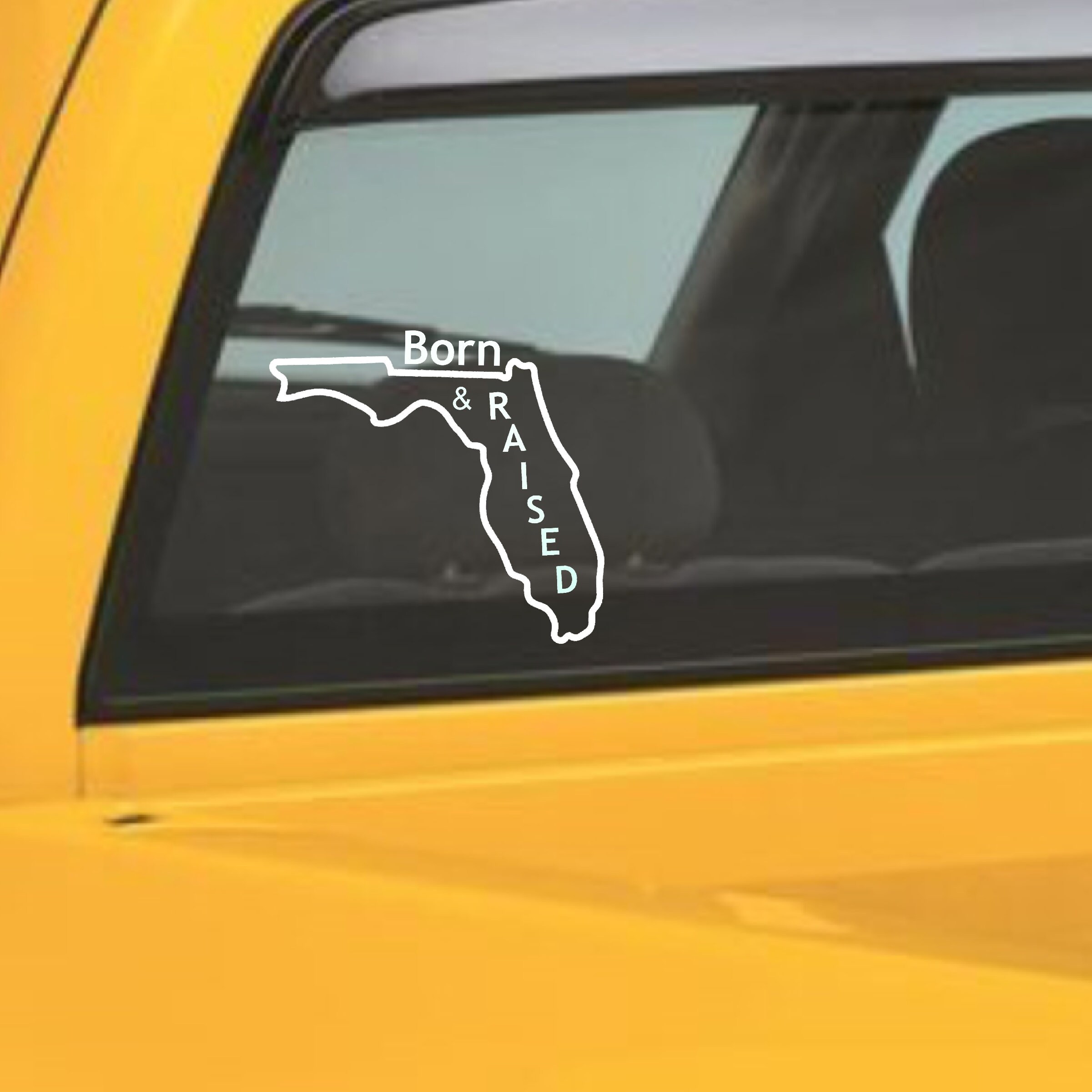 Florida Native Born and Raised Car Decal | Etsy