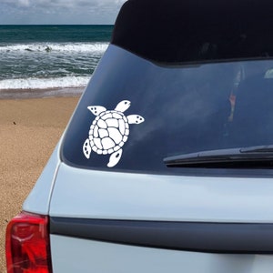 Sea Turtle Decal. Beach Car Decal. Apply to Car Windows, Laptops, Water ...