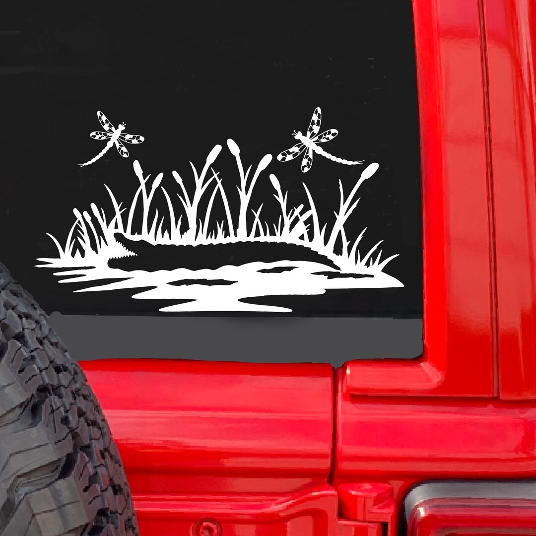Alligator Decal. Swamp Decal. Alligator for Car Window. Alligator Truck ...