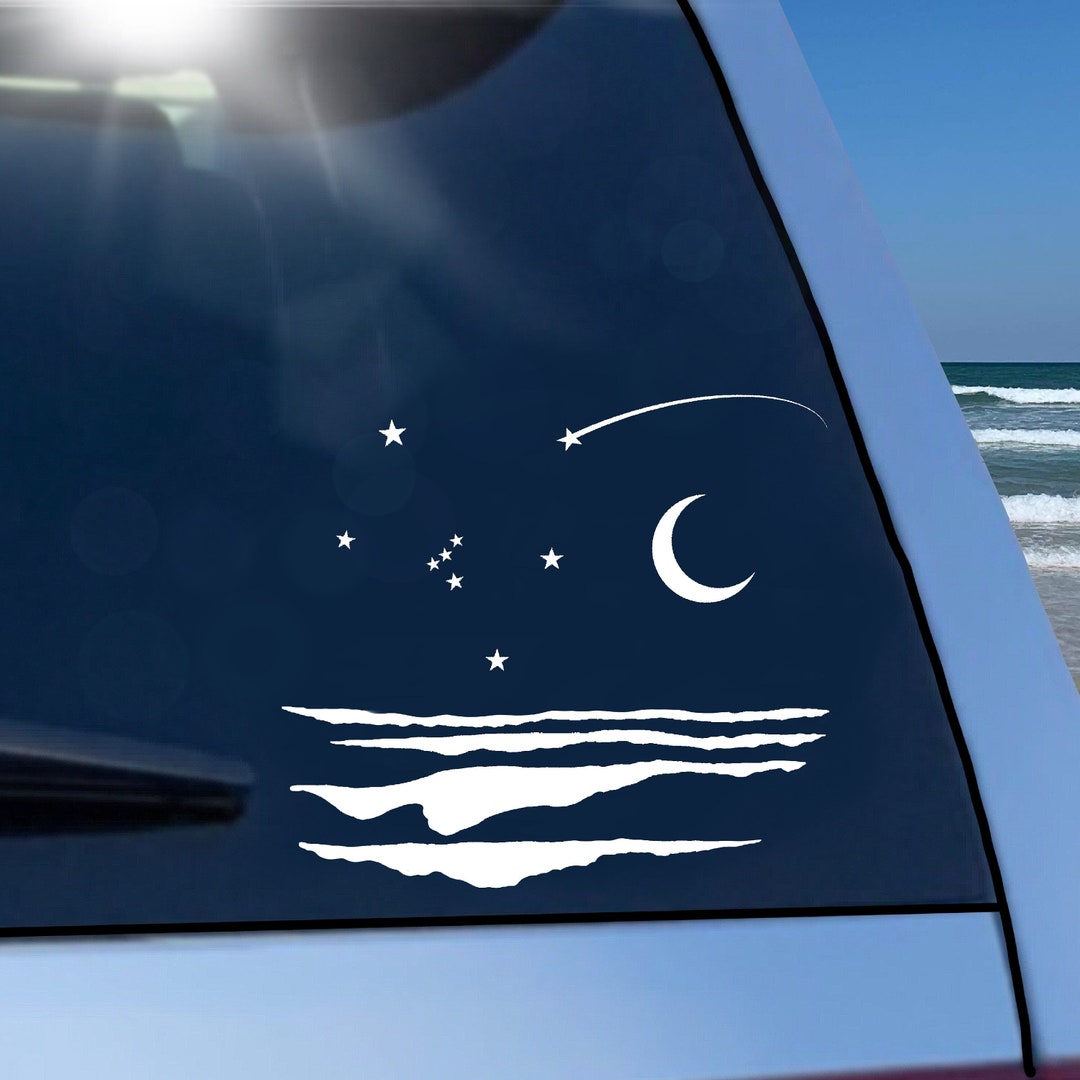 Orion & Moon Beach Car Decal: Waterproof Vinyl Stargazer Gift - Etsy