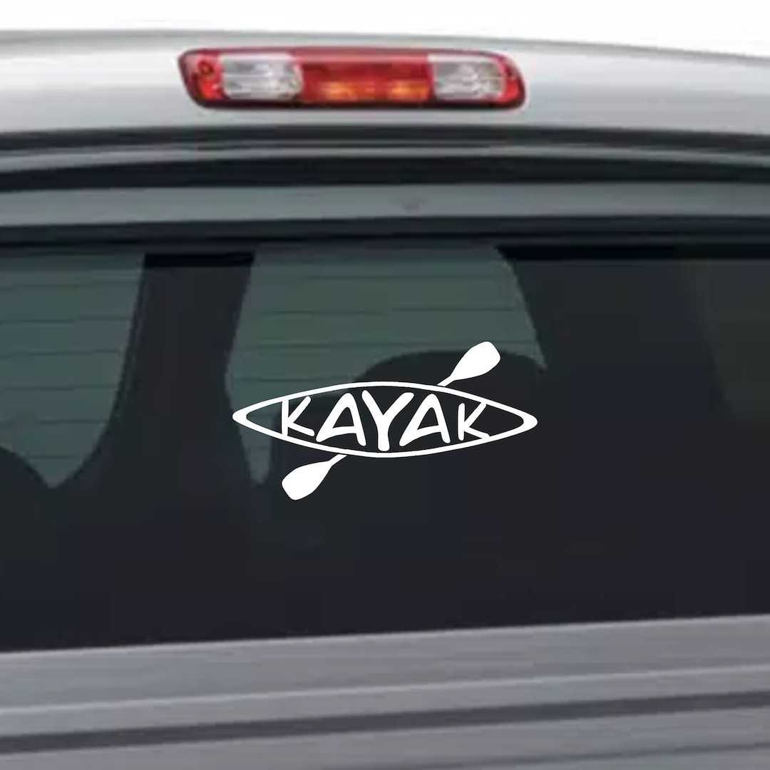 Kayak Car Decal Sticker. Gift for Kayakers. - Etsy