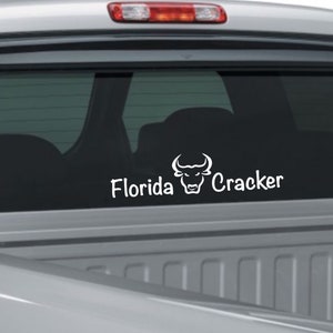 Florida Cracker Vinyl Decal - Bull Design - Car or Truck Window - Etsy