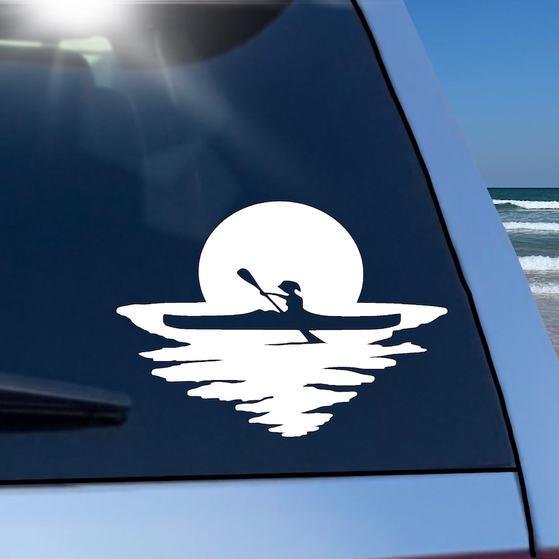 Girl Kayak Decal for Car Windows. Kayak Decal Sticker. - Etsy