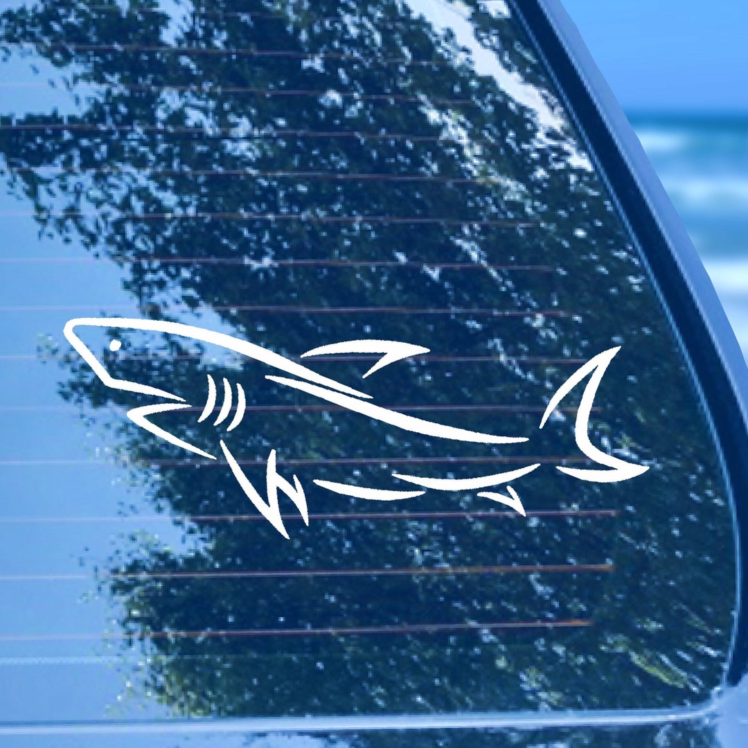 Great White Shark Car Decal, Vinyl Sticker - Etsy