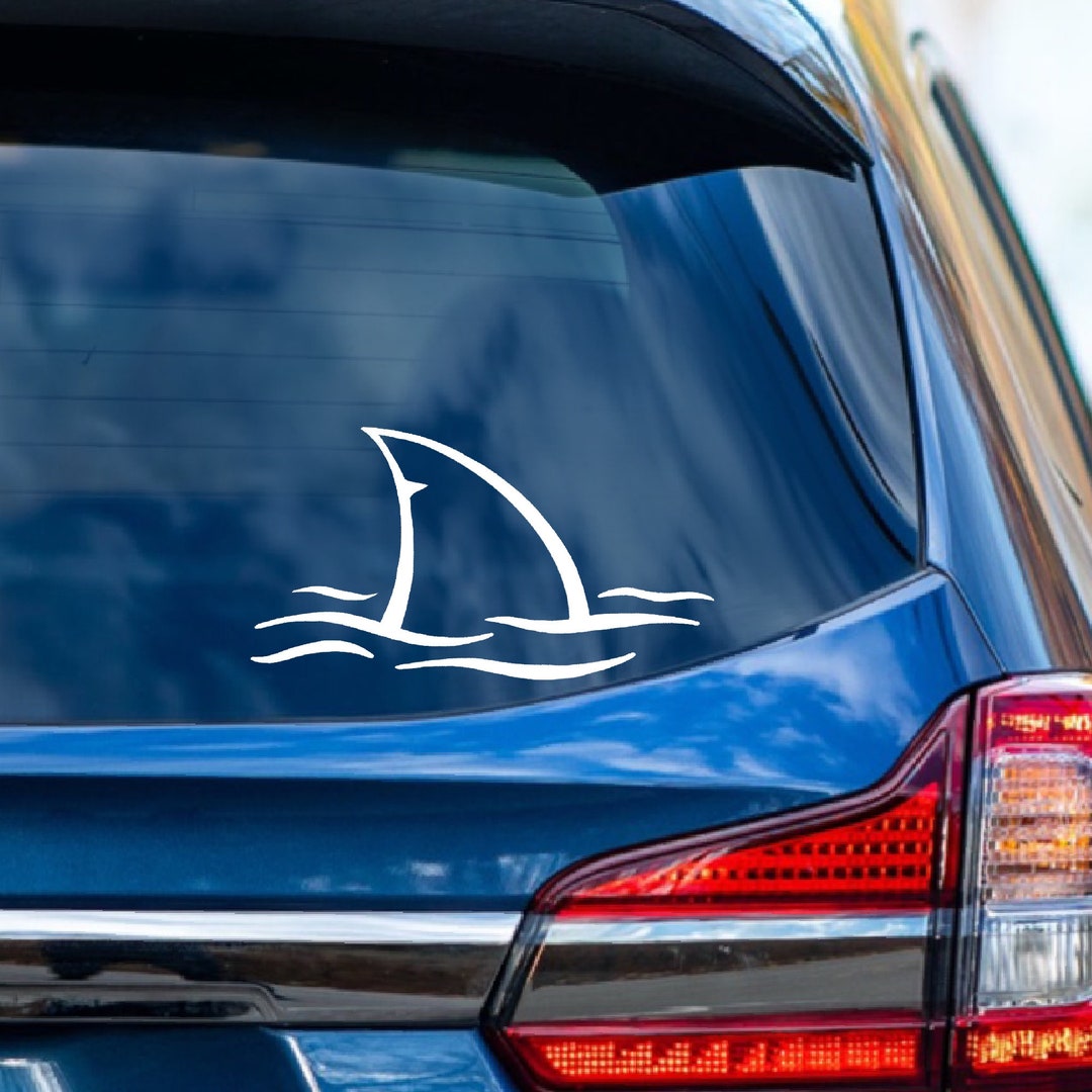 Shark Fin Decal Shark Fin Sticker Shark Fin Shark Decal - Etsy