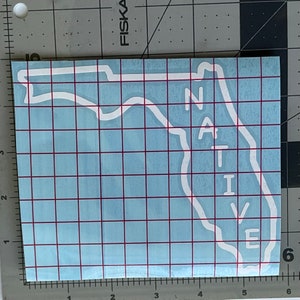 Florida Native Decal: State Outline Car Window Sticker - Etsy
