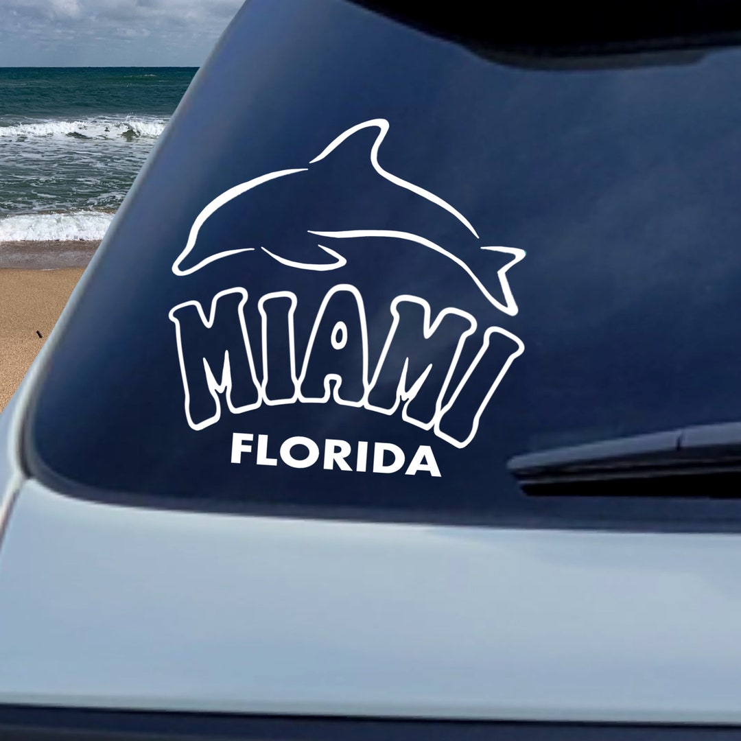 Miami Florida Decal: Beach Car Window Sticker - Etsy