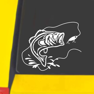 Bass Decal of Largemouth Bass for Car Window. - Etsy