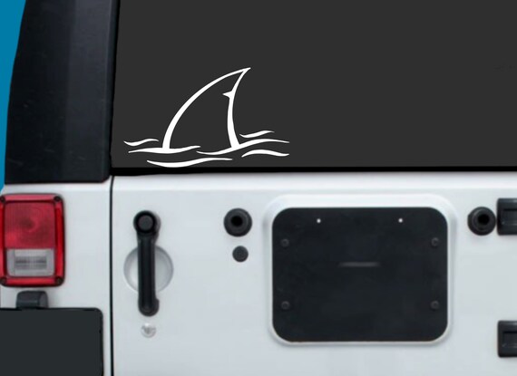 Shark fin decal Shark fin sticker Shark fin Shark decal | Etsy