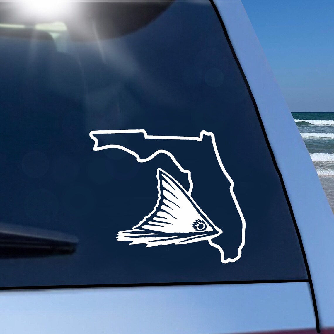 Tailing Redfish Decal Florida Redfish Redfish Car Decal - Etsy