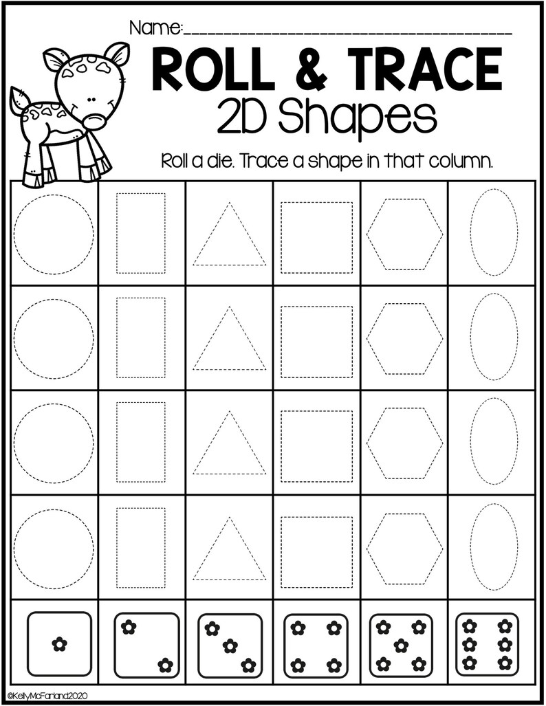 Spring Roll and Trace Printables - Etsy