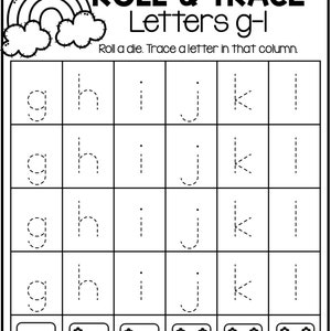 Spring Roll and Trace Printables - Etsy